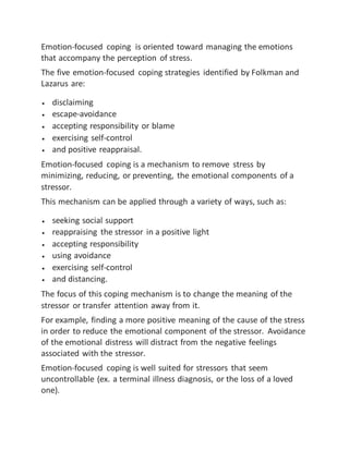 COPING SKILLS – TYPES & INTEGRATION | DOCX