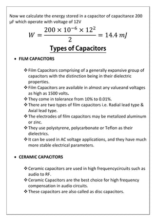 Class 12th Physics Project File (Capacitors) 23-24 | PDF