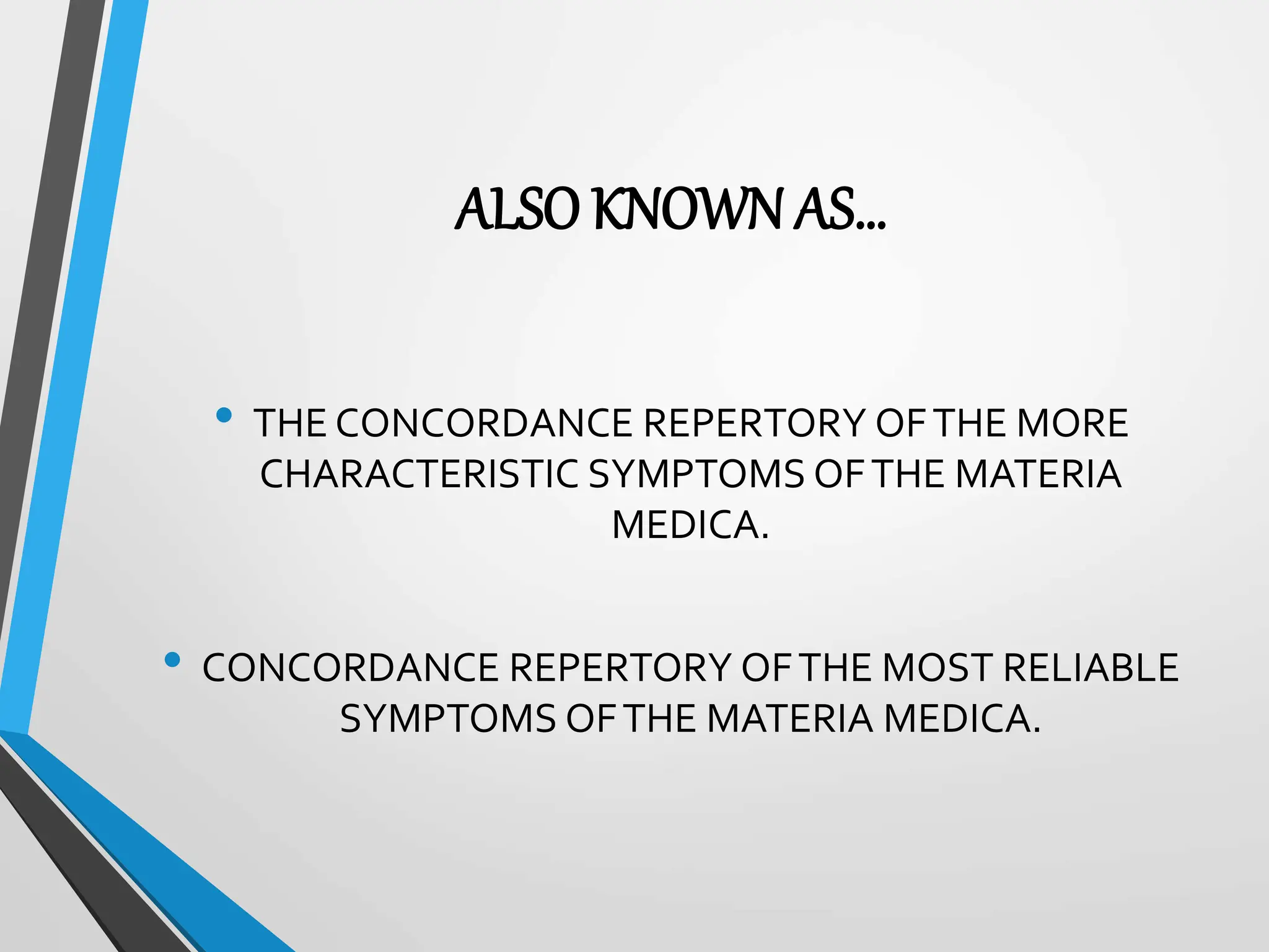 A Homoeopathic Powerpoint presentation on GENTRY'S CONCORDANCE ...