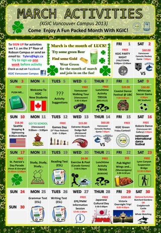 Kgic vancouver activity_calendar_03_2013 | PDF