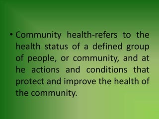 community health | PPTX