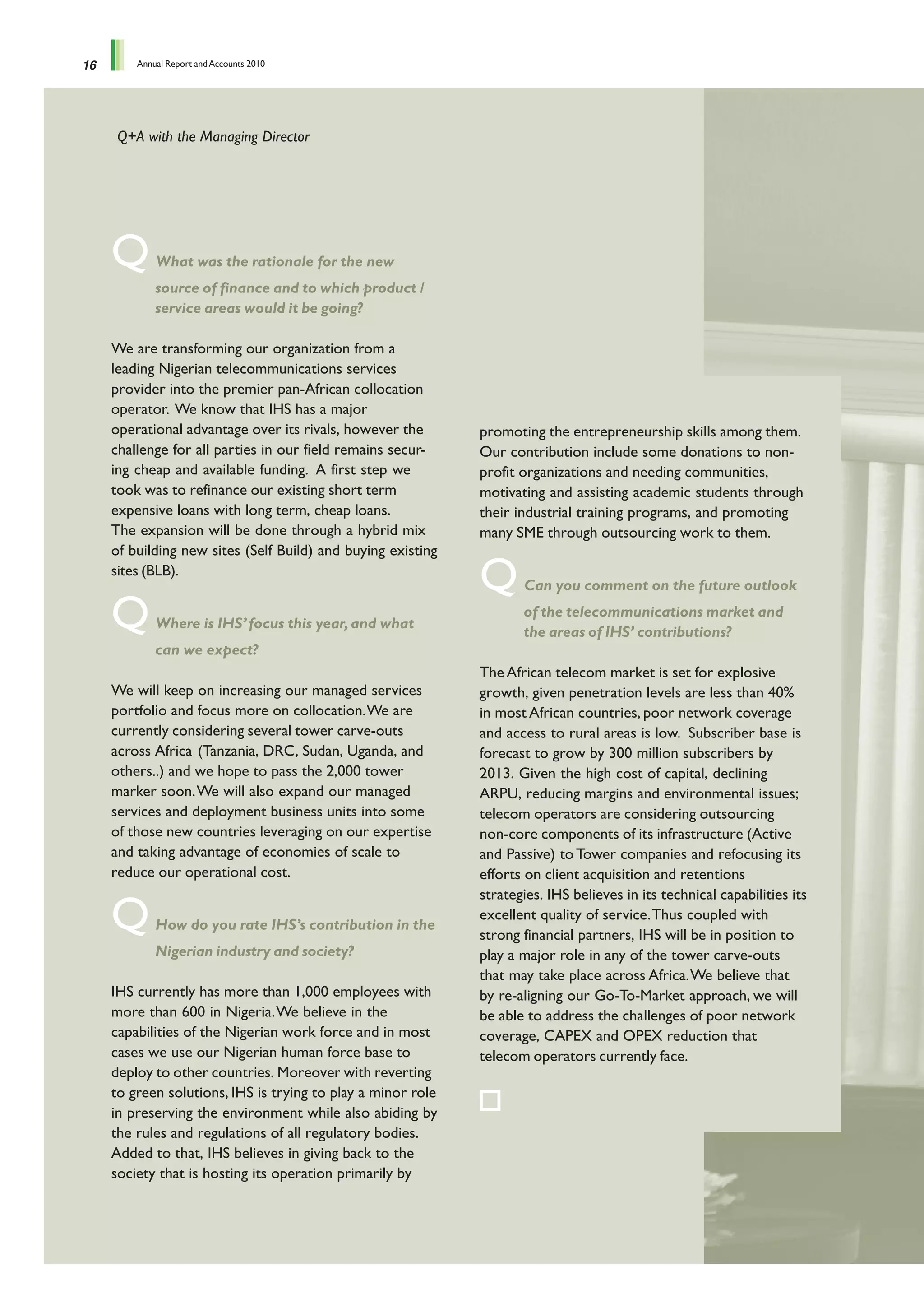 Ihs annual report 2010 | PDF