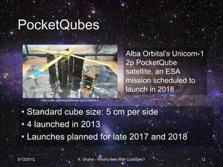 K Grothe - What's New With CubeSats? - AIAA OC ASAT 2017 | PPT