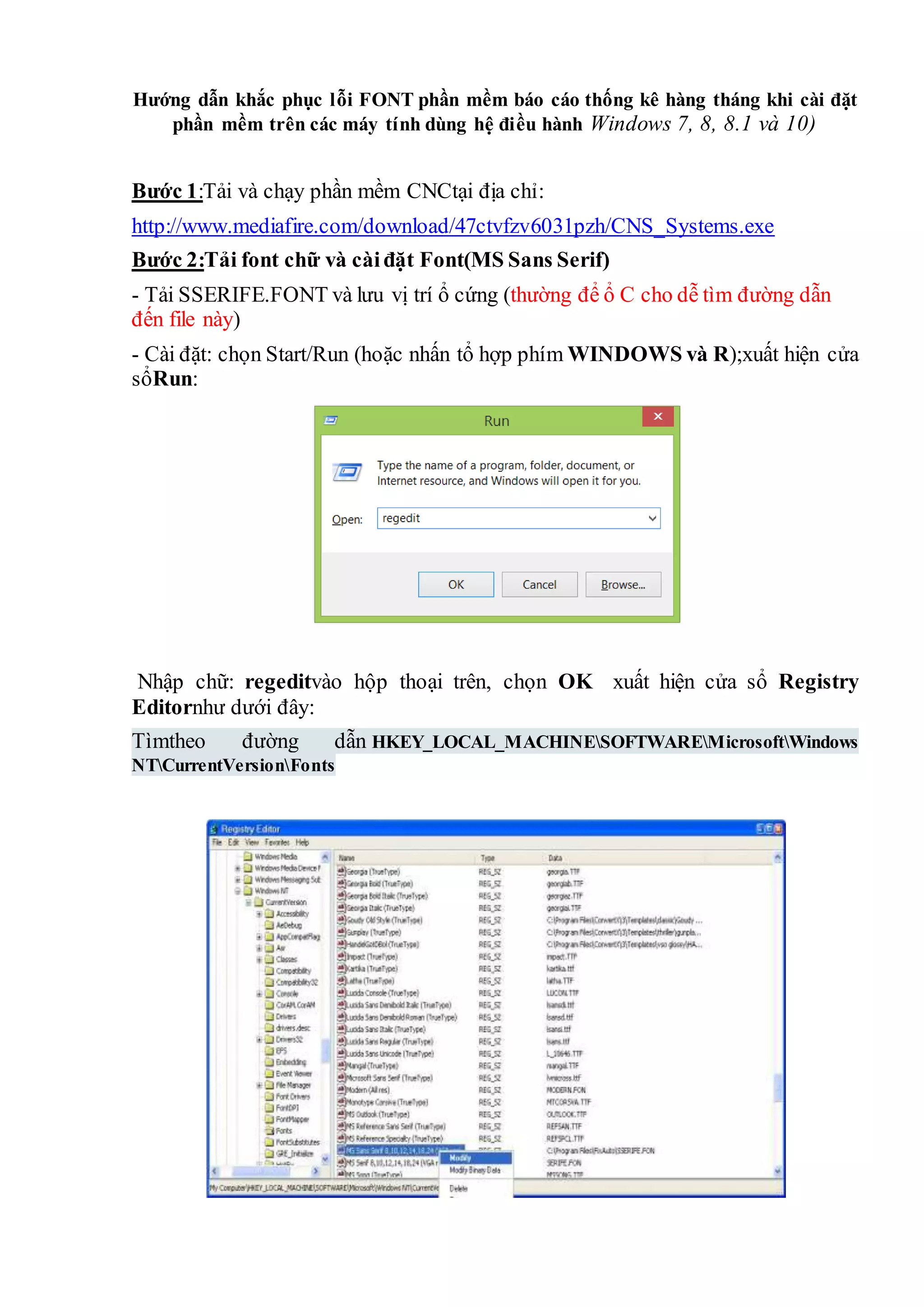Khac phuc loi font tieng viet tren phan mem bao cao thong ke 2009 (bao cao thang) | DOCX
