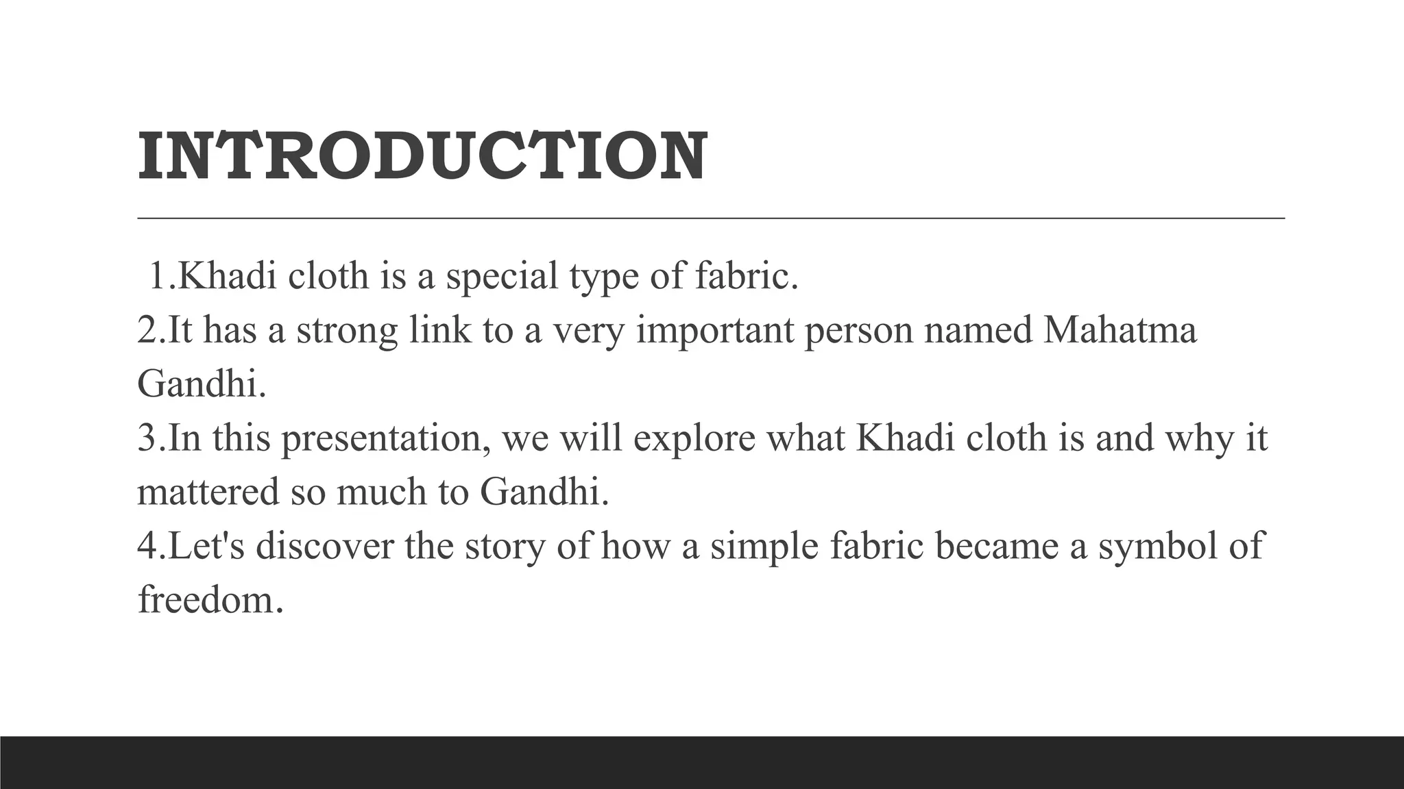 Marketing KHADI CLOTH AND MAHATMA GANDHI.pptx