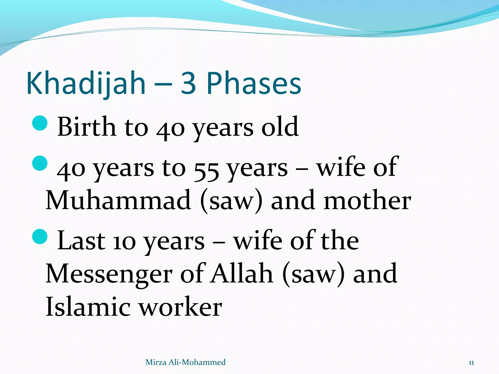 Khadijah mother of the believers | PPT | Islam | Religion & Spirituality