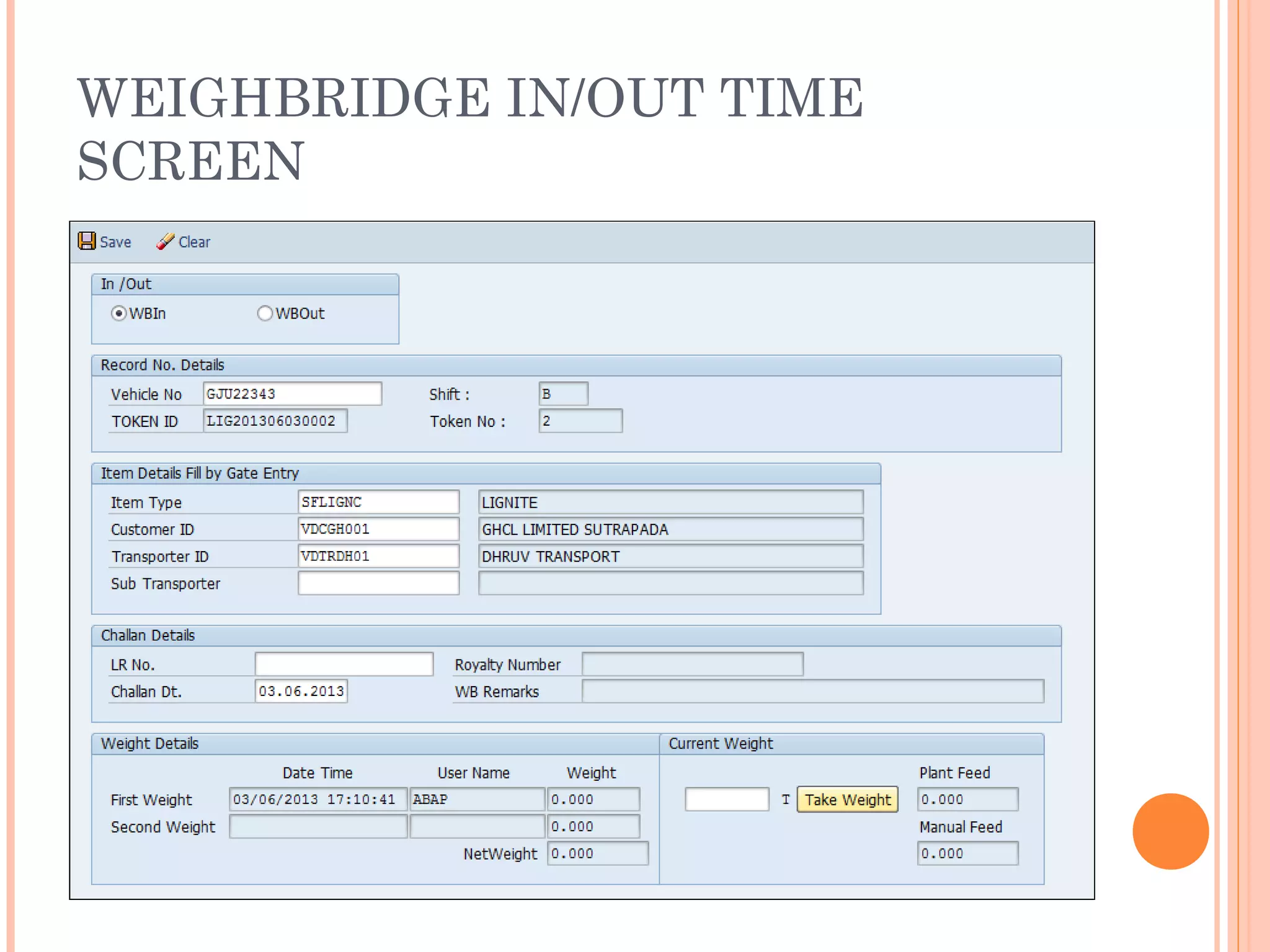 Khadsaliya weighbridge interface with sap | PPT