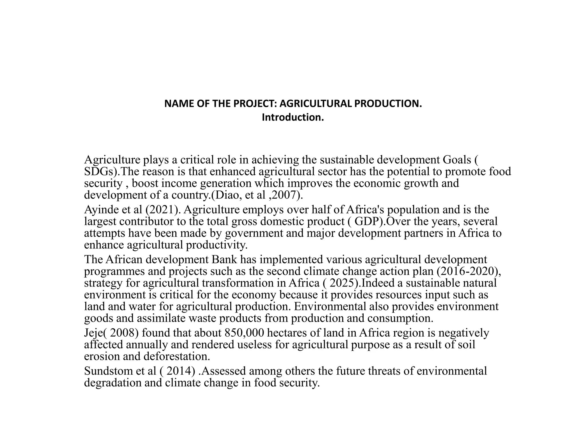 Agricultural Production | PPTX