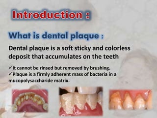 Preventive Dentistry (plaque control) | PPTX