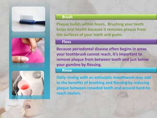 Preventive Dentistry (plaque control) | PPTX
