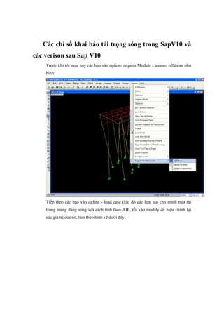 hướng dẫn tính tải trọng sóng bằng SAP2000 | PDF