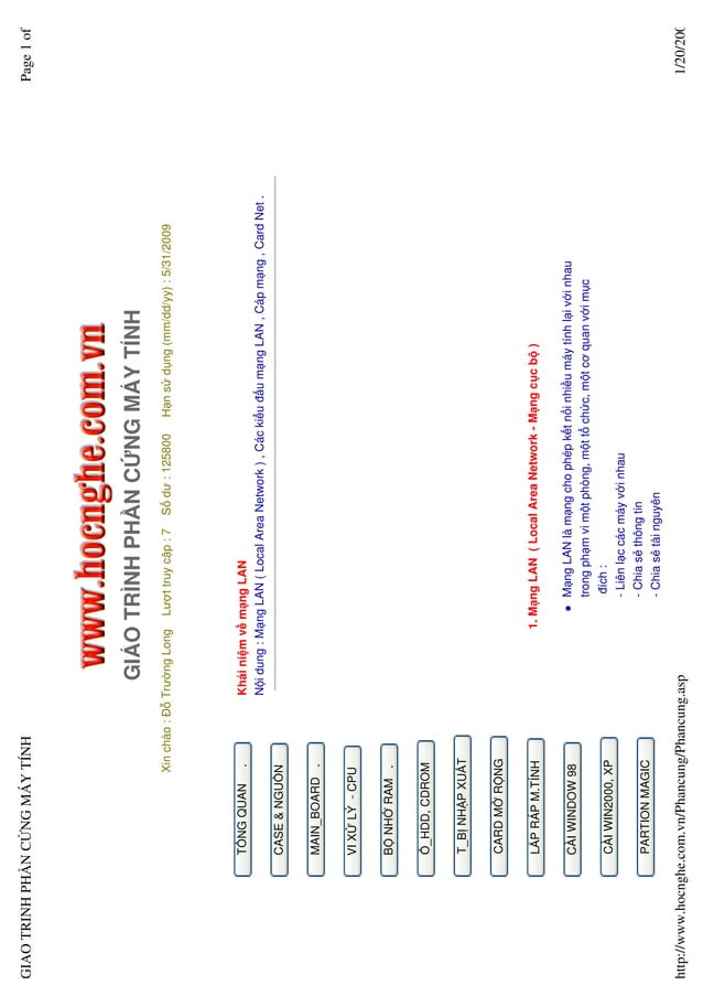 Khai niem ve mang lan | PDF