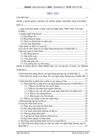 Khái quát chung về ngân hàng thương mại cổ phần Bắc Á | DOC