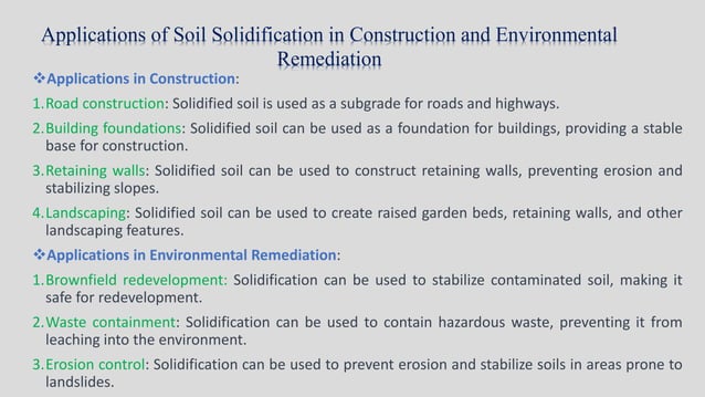 Presentation Soil Solidification | PPT