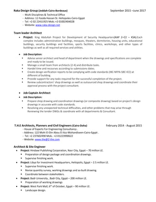 Khaled sedky(Senior architect) cv | PDF