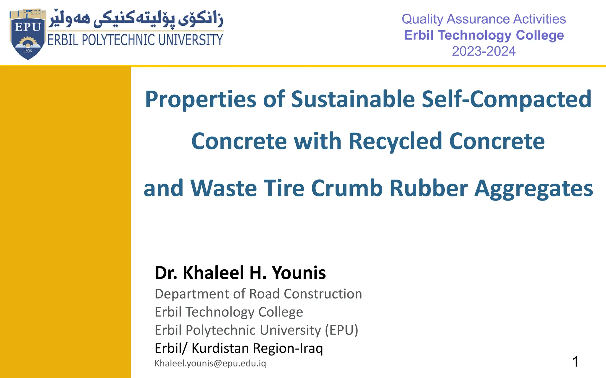 Sustainable Self-Compacted Concrete with recycled aggregates | PDF