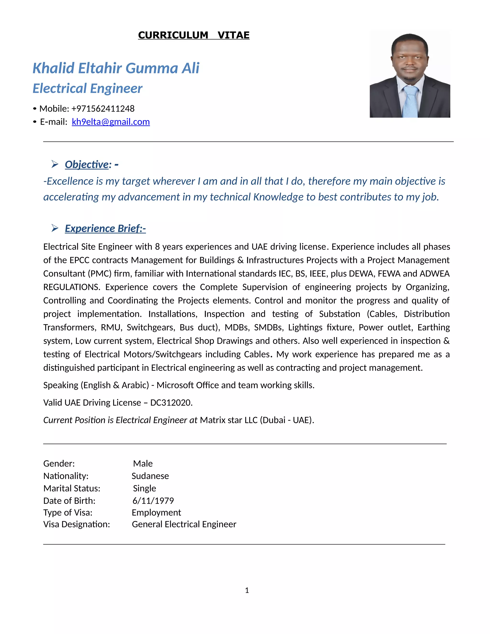 Khalid -cv_electrical_engineer (1) | PDF