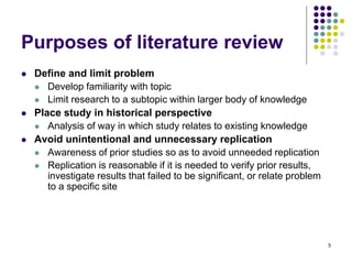 Effective literature review in research | PPTX