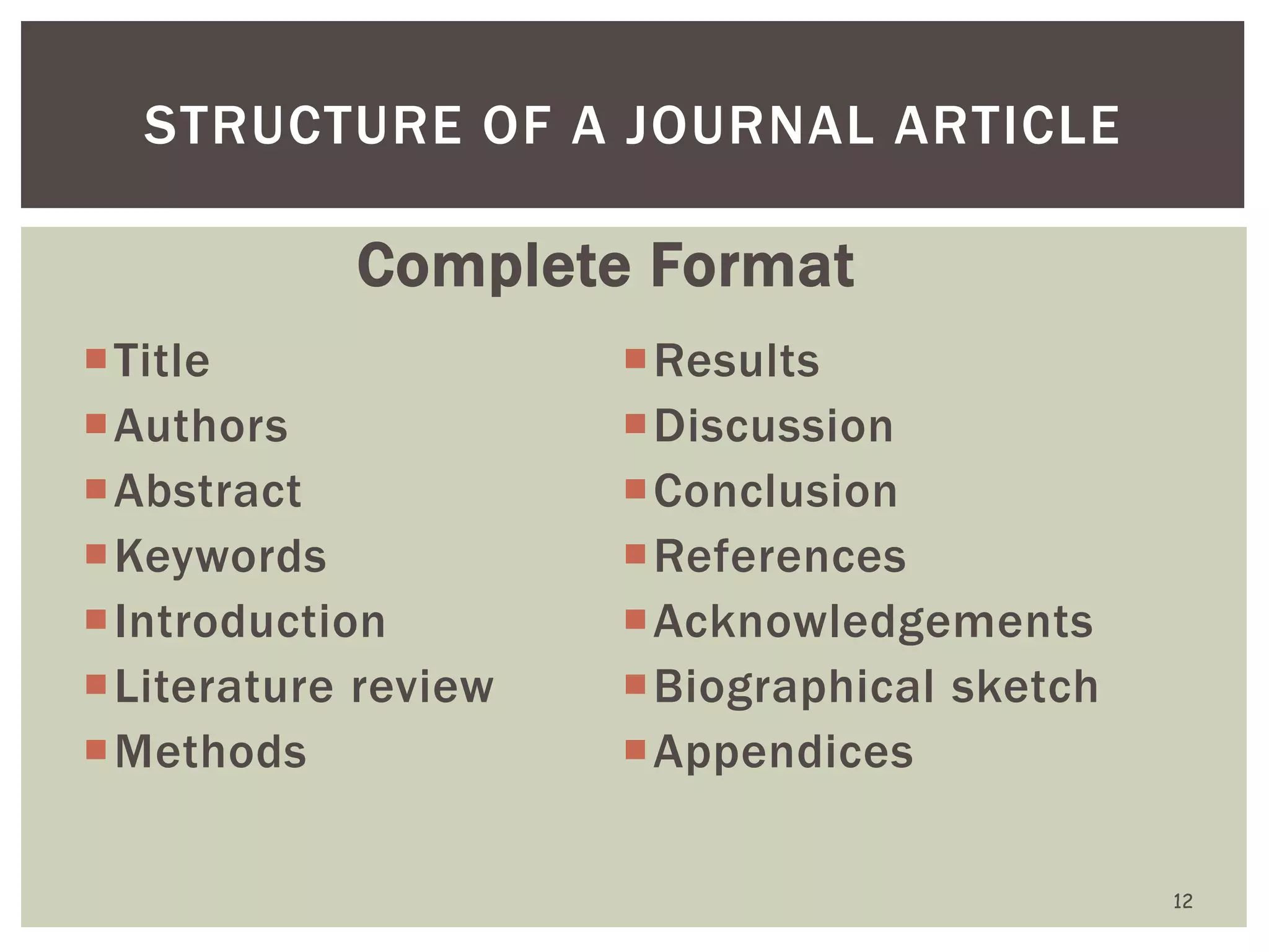How to write a journal article | PPTX