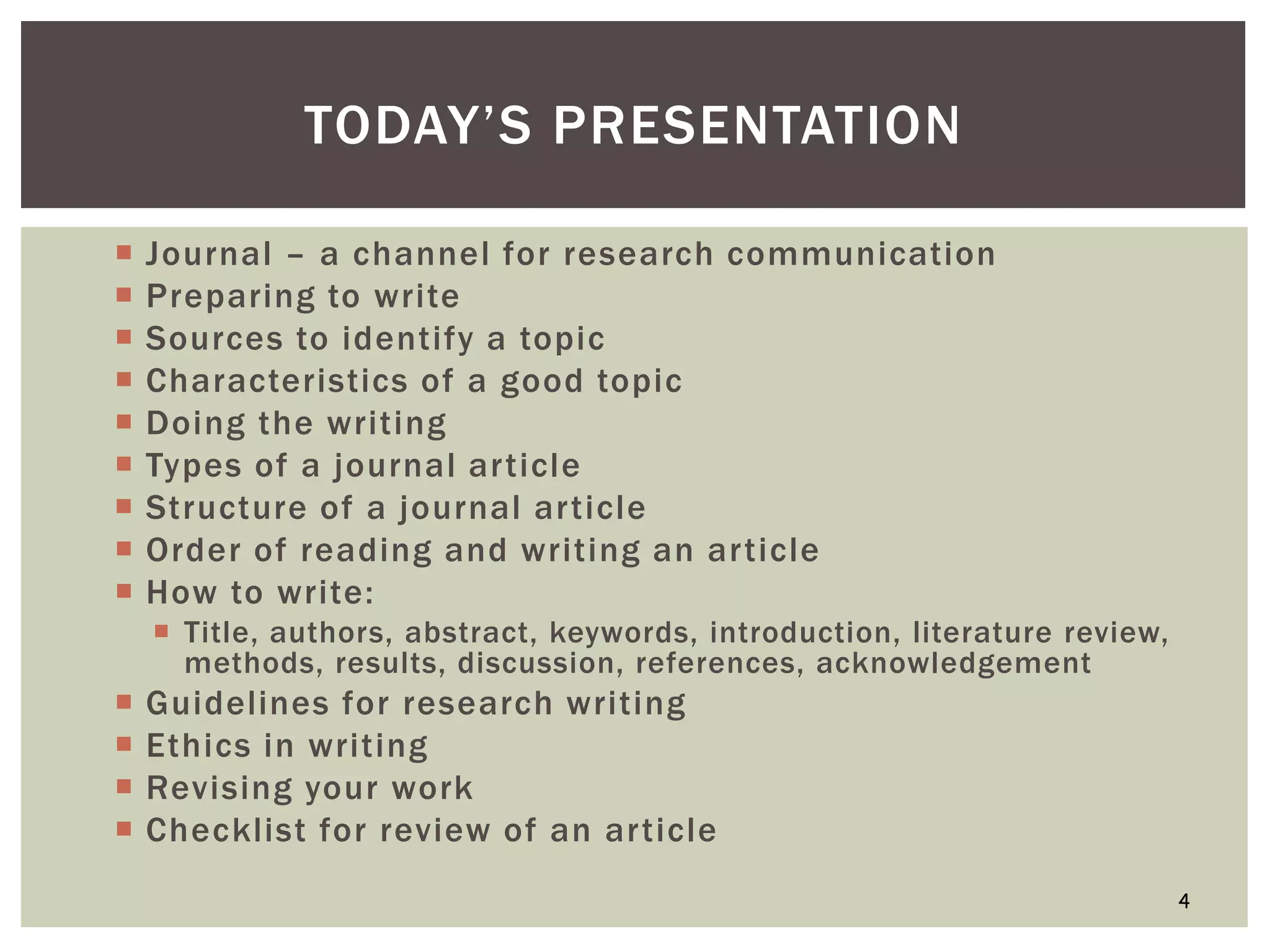 How to write a journal article | PPTX