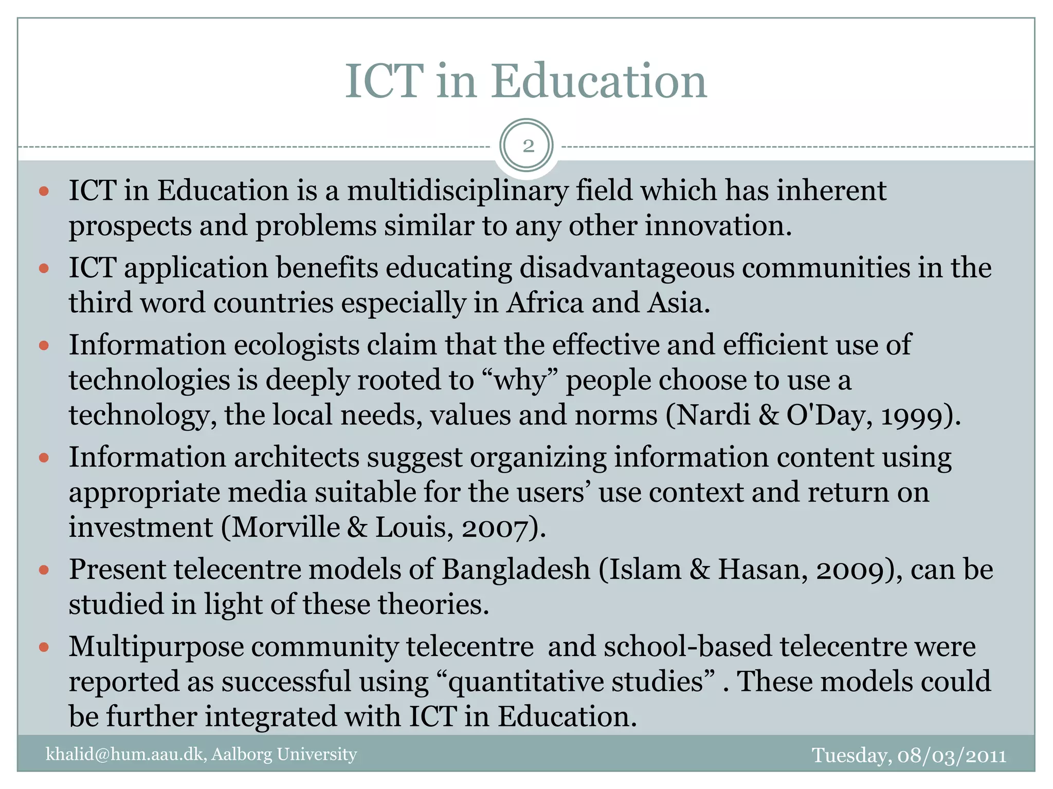 ICT in Education-Secondary Technical Vocational Education and Training ...
