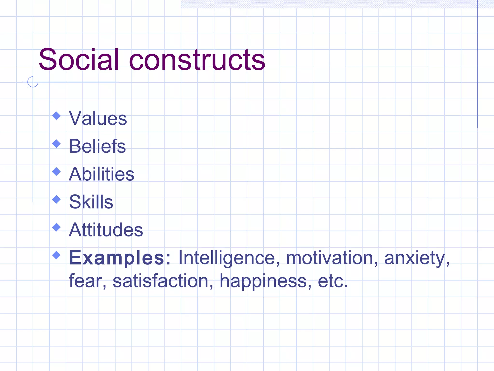 Measurement of social constructs | PPT