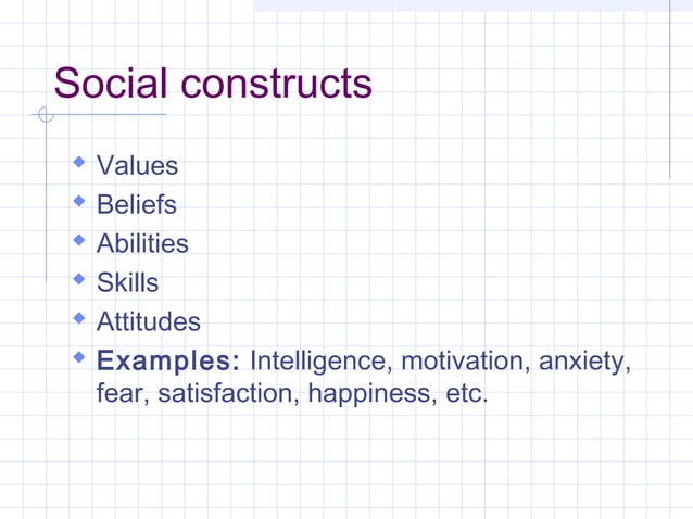 Measurement of social constructs | PPT