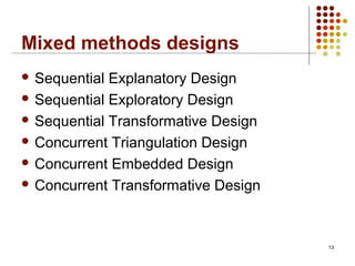 Mixed methods research | PPT