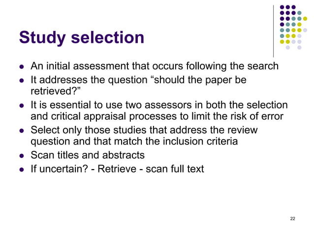 Systematic review | PPTX
