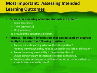 Measuring Intended Learning Outcomes | PPTX