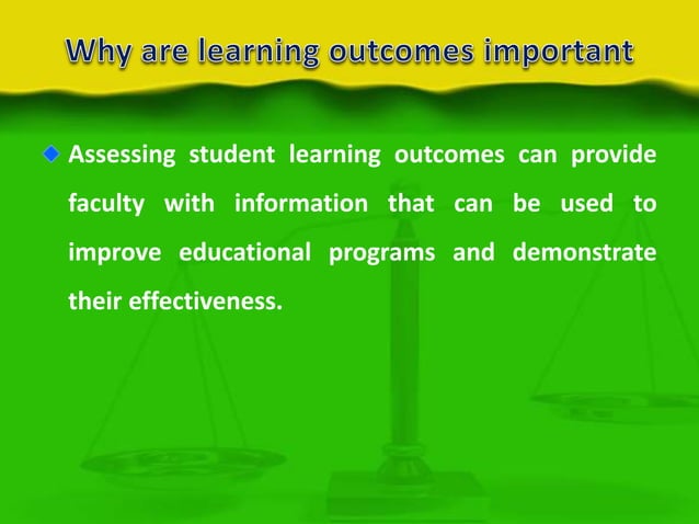 Measuring Intended Learning Outcomes | PPTX | Educational Assessment ...