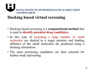 Elaboration of steps followed in Docking and Docking based virtual ...