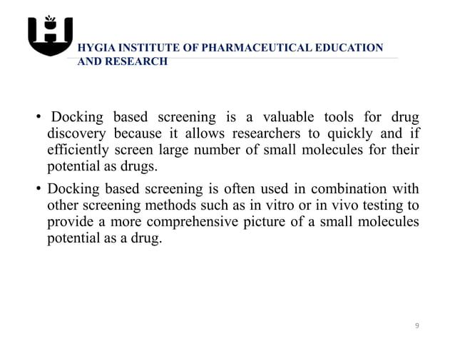 Elaboration of steps followed in Docking and Docking based virtual screening and Steps followed ...