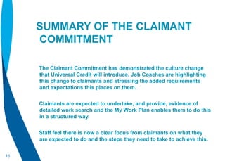 Universal Credit Vision & Jobseekers Allowance - Claimant Commitment ...