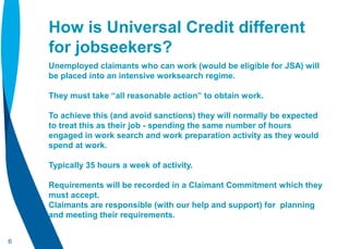 Universal Credit Vision & Jobseekers Allowance - Claimant Commitment ...