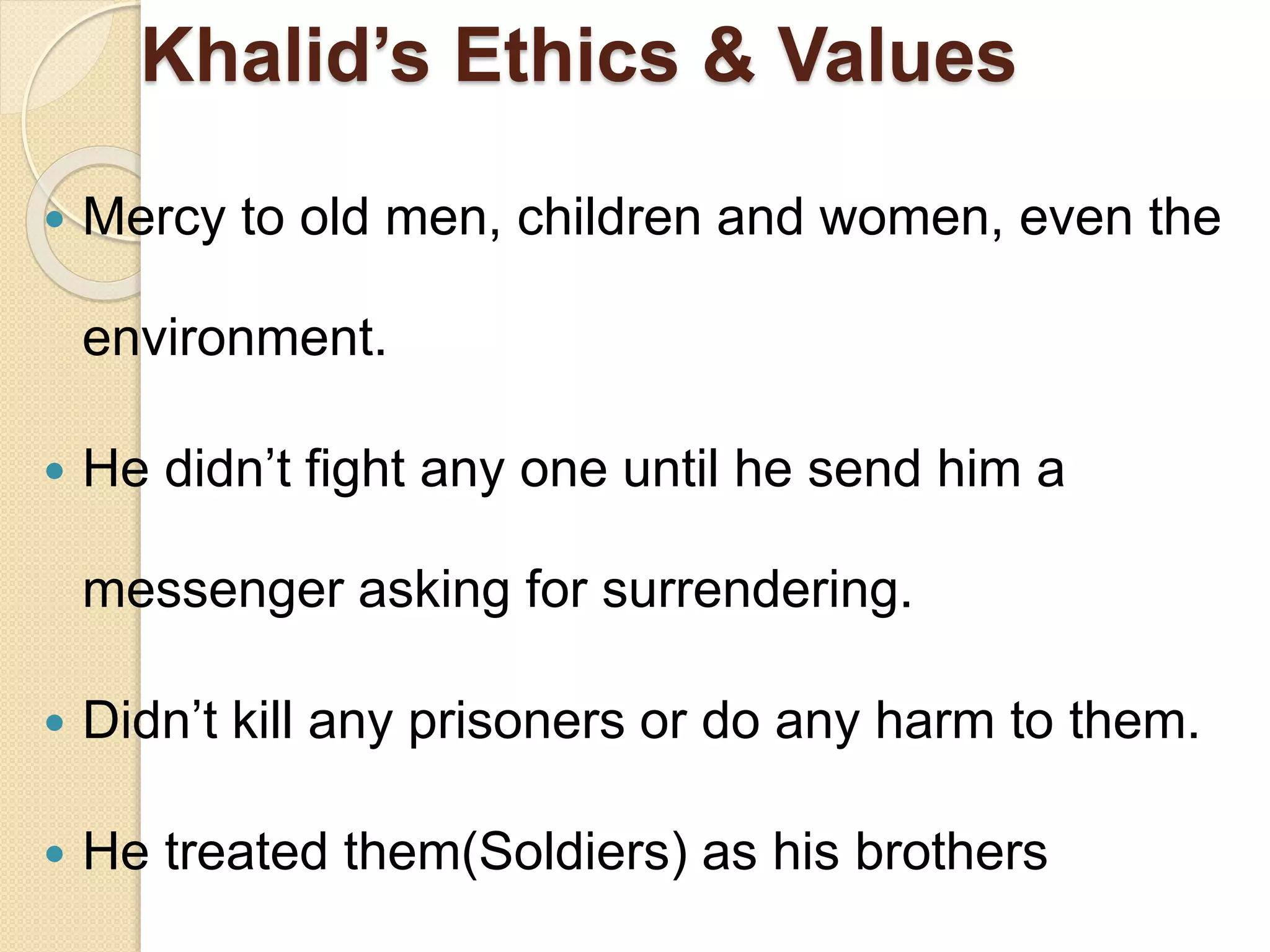 Khalid ibn al walid(r.a) | PPTX