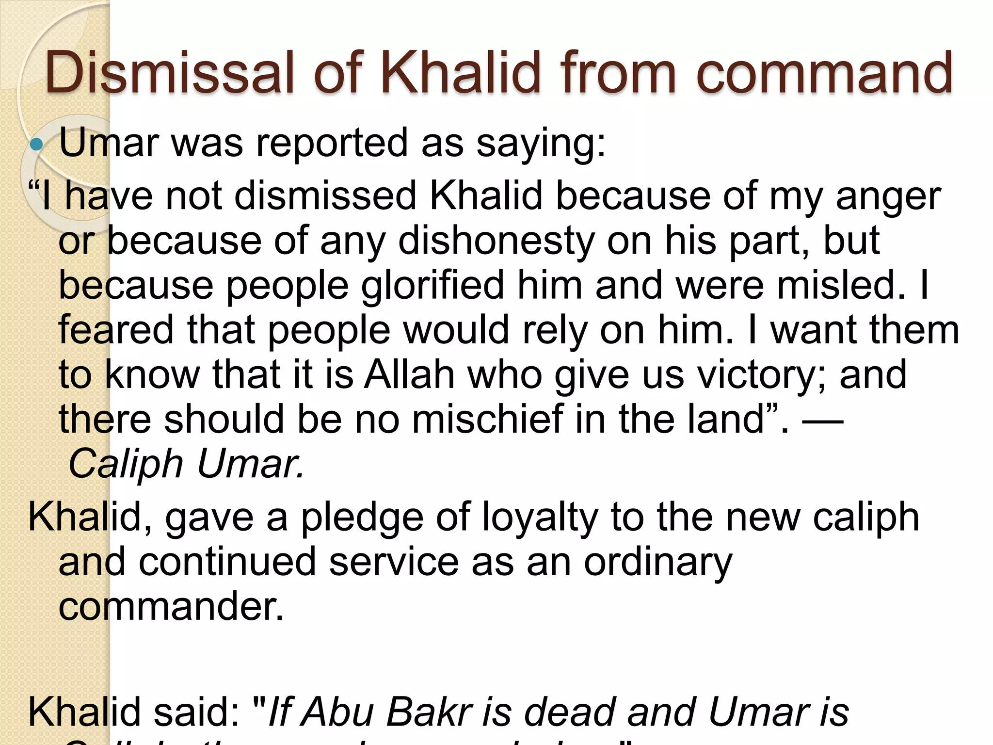 Khalid ibn al walid(r.a) | PPTX