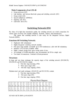 Khalid sarwar working principle of ewsd exchange 2014 | PDF