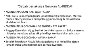 sejarah stpm sem 2 - Sumbangan Khalifah Abu Bakar As-Siddiq | PPTX