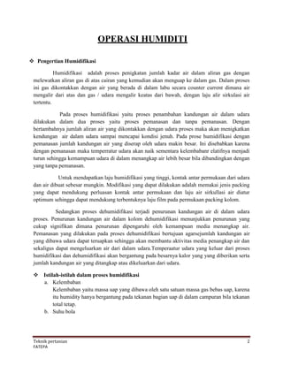 RESUME OPERASI HUMIDIFIKASI | PDF