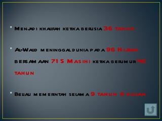 Khalifah al walid bin abd malik | PPS