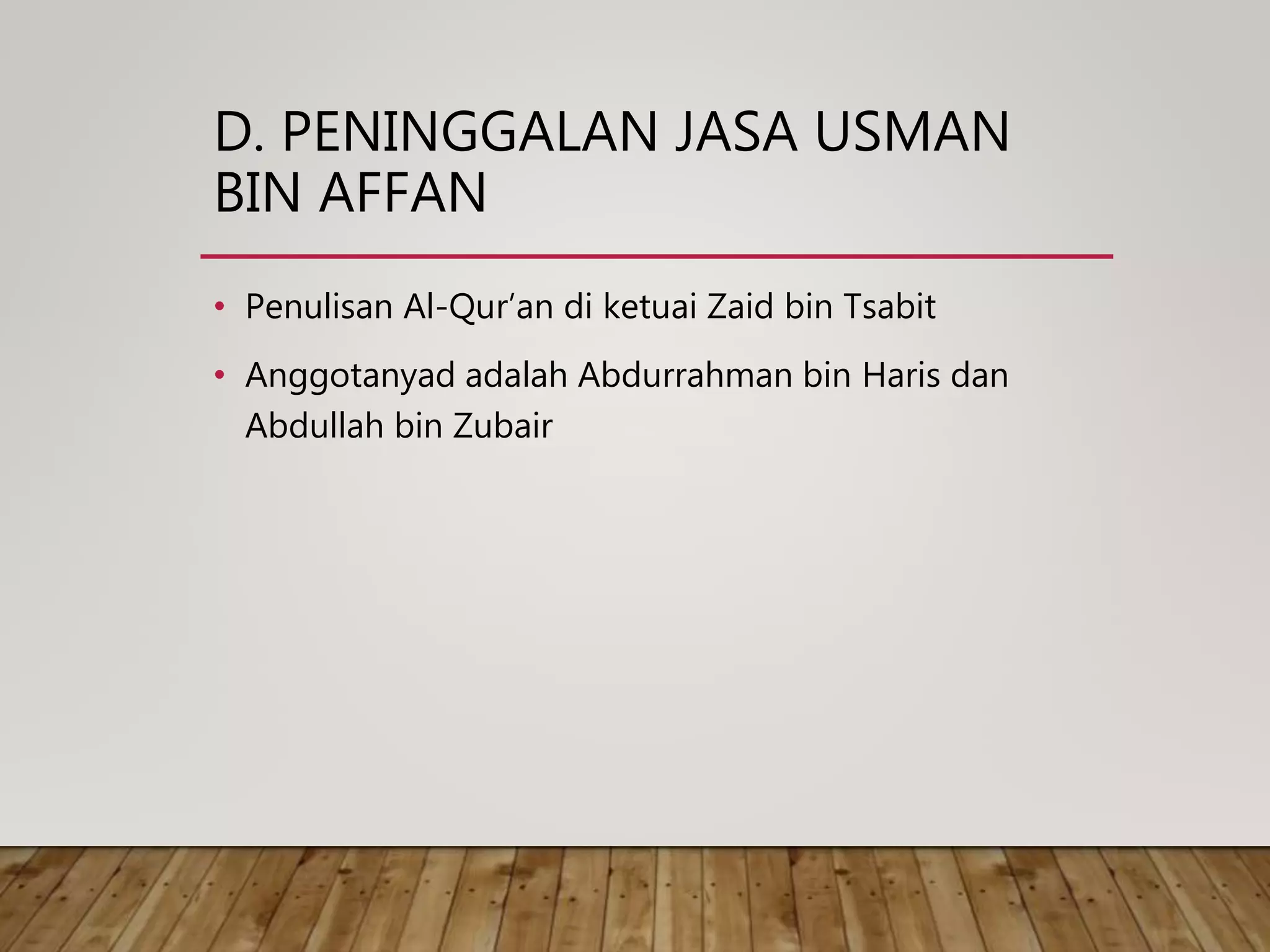 SKI Kelas 6 Khalifah usman bin affan | PPTX