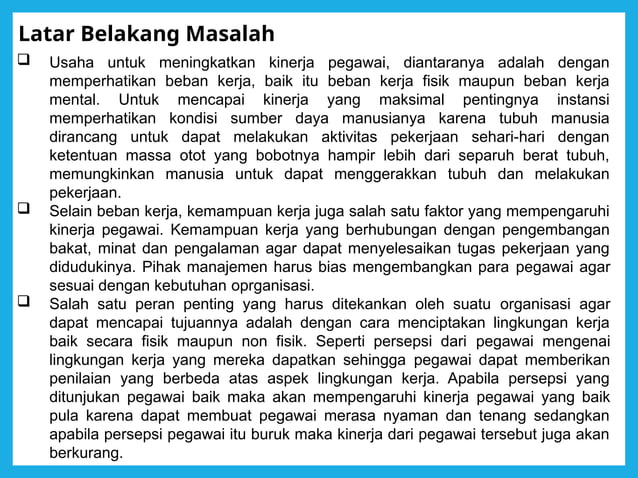 ANALISIS PENGARUH BEBAN KERJA, KEMAMPUAN KERJA.pptx ANALISIS PENGARUH BEBAN KERJA, KEMAMPUAN KERJA.pptx