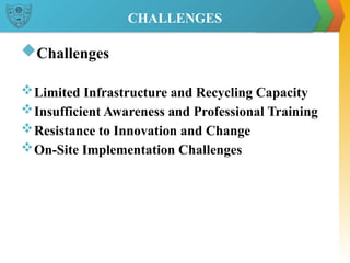 Waste Management of construction and Demolition | PPTX