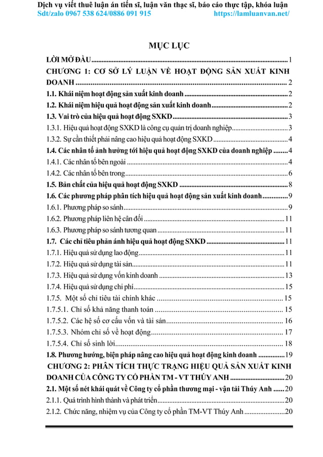 Đề Tài Khóa luận 2024 Một số giải pháp nâng cao hiệu quả hoạt động sản xuất kinh doanh tại Công ...