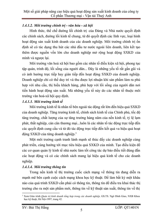 Đề Tài Khóa luận 2024 Một số giải pháp nâng cao hiệu quả hoạt động sản xuất kinh doanh tại Công ...