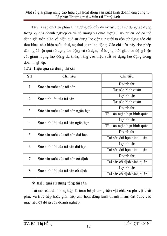 Đề Tài Khóa luận 2024 Một số giải pháp nâng cao hiệu quả hoạt động sản xuất kinh doanh tại Công ...