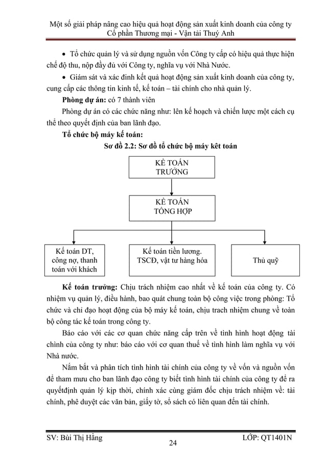 Đề Tài Khóa luận 2024 Một số giải pháp nâng cao hiệu quả hoạt động sản xuất kinh doanh tại Công ...