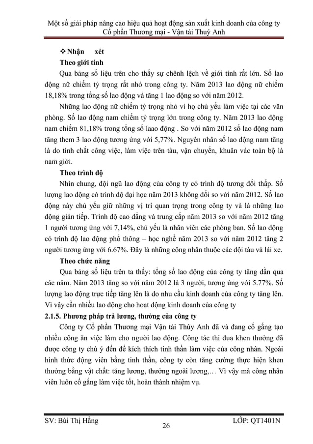 Đề Tài Khóa luận 2024 Một số giải pháp nâng cao hiệu quả hoạt động sản xuất kinh doanh tại Công ...