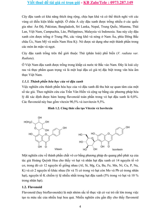 Khóa Luận Nghiên Cứu Khai Thác Flavonoid Từ Vỏ Hạt Đậu Xanh.doc